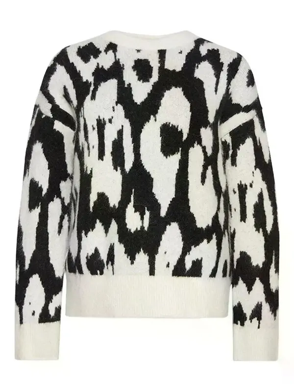 Calvin Klein Patterned Pullover Sweater - White