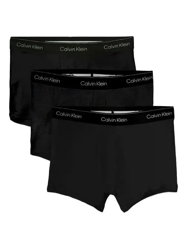 Calvin Klein Logo-waistband Boxers - Black