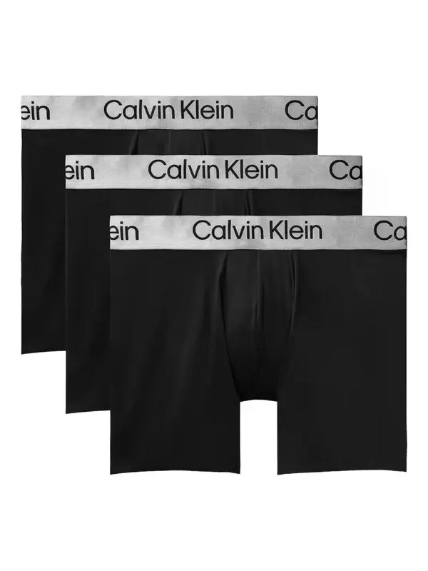Calvin Klein Logo-waistband Boxers - Black