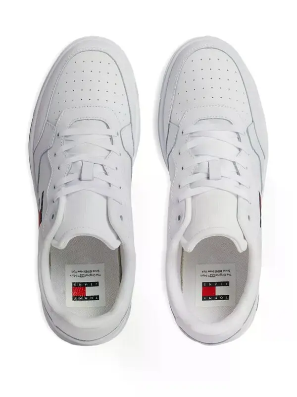 Tommy Hilfiger Perforated-detail Low Top Sneakers - White