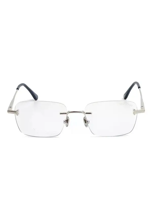TOM FORD Rimless Rectangle Glasses - Silver