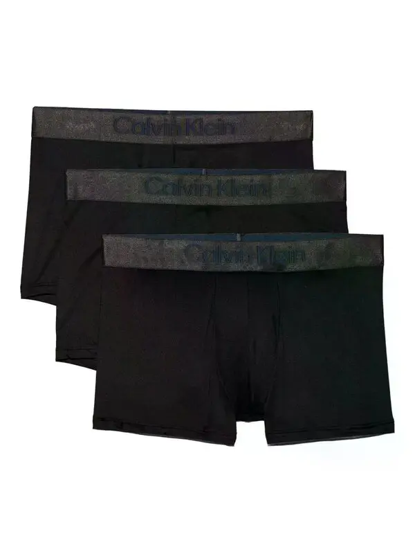 Calvin Klein Logo-waistband Boxers - Black