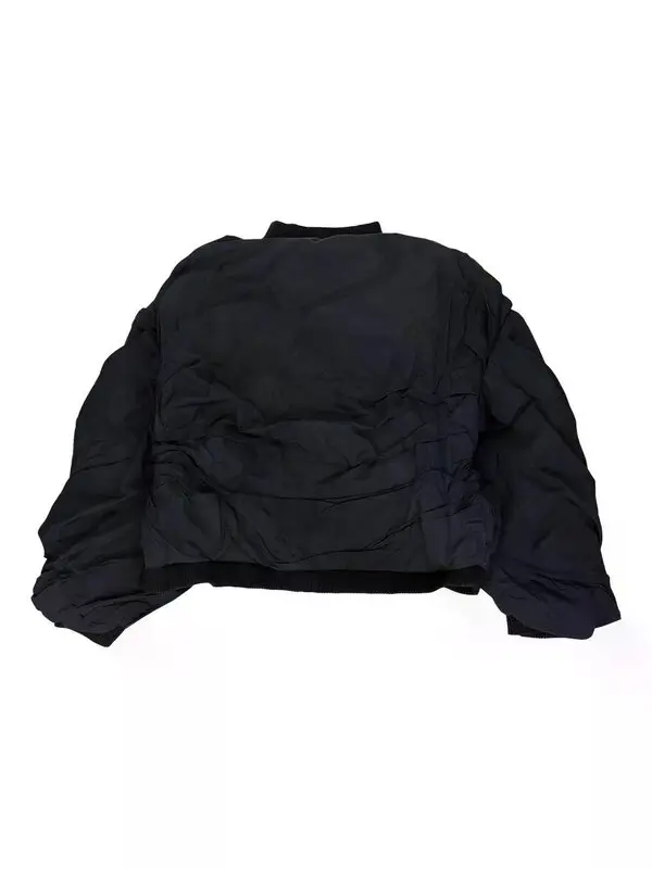 WHO DECIDES WAR BY EV BRAVADO Draped Bomber Jacket