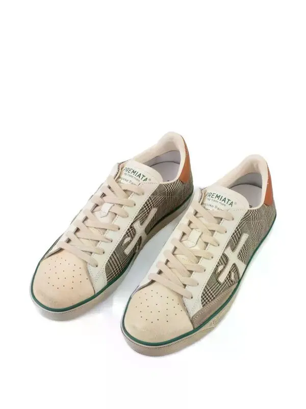 Premiata Steven 7710 Check Appliqué Sneakers