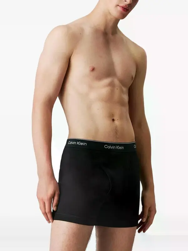Calvin Klein Logo-waistband Boxers - Black