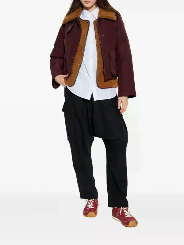 Loewe Shearling-collar Puffer Jacket - Red