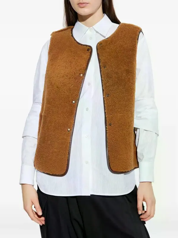 Loewe Shearling-collar Puffer Jacket - Red