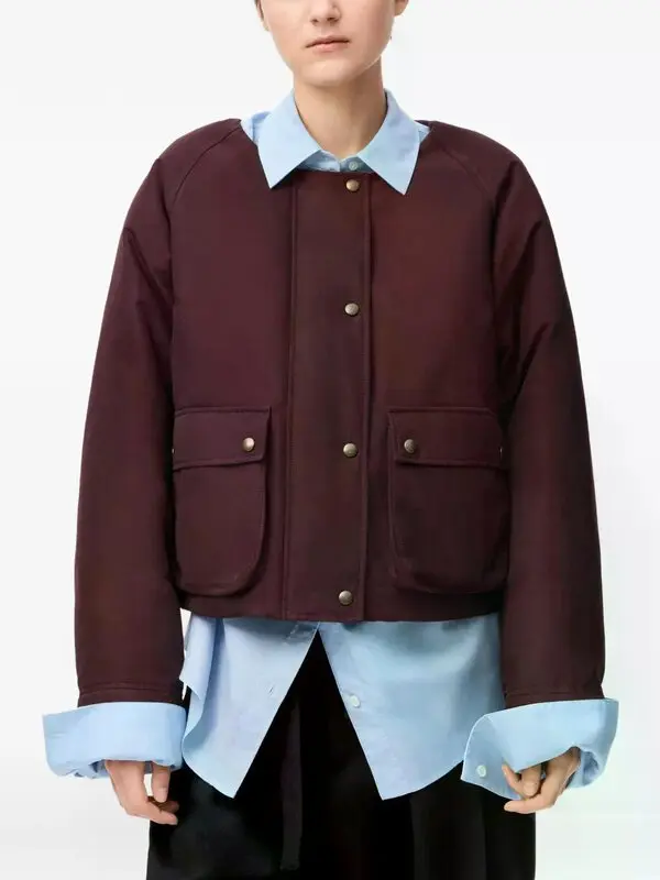 Loewe Shearling-trimmed Puffer Jacket - Red