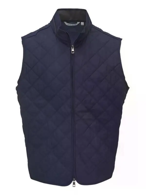 Peter Millar Quilted Diamond-pattern Gilet - Blue