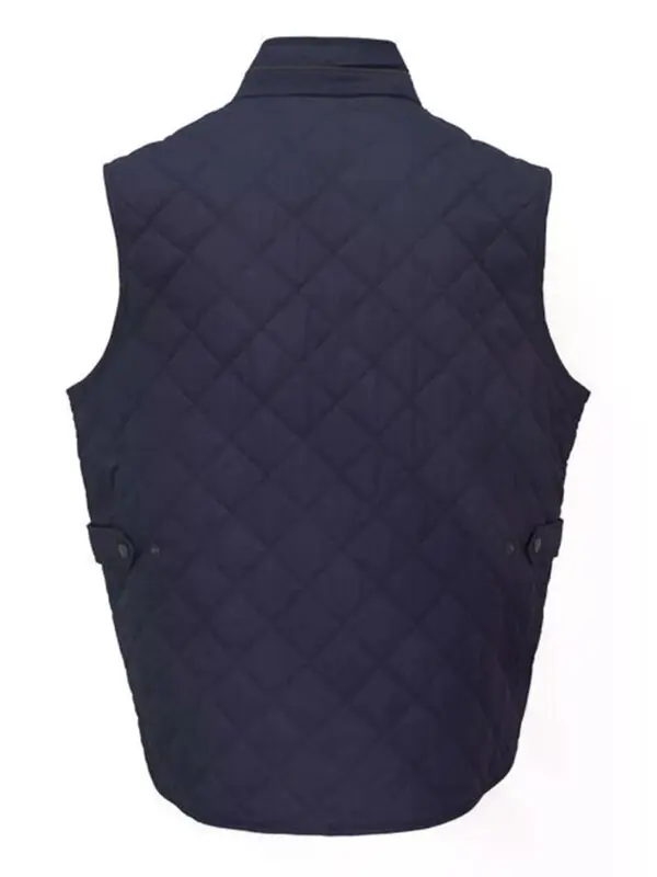 Peter Millar Quilted Diamond-pattern Gilet - Blue