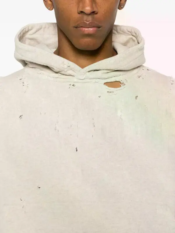 KURO Distressed-effect Hoodie