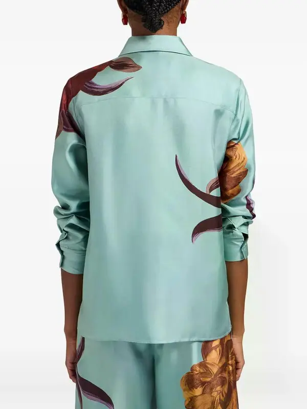 La DoubleJ Floral Print Shirt - Blue