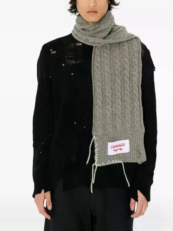 CHARLES JEFFREY Cable Knit Scarf