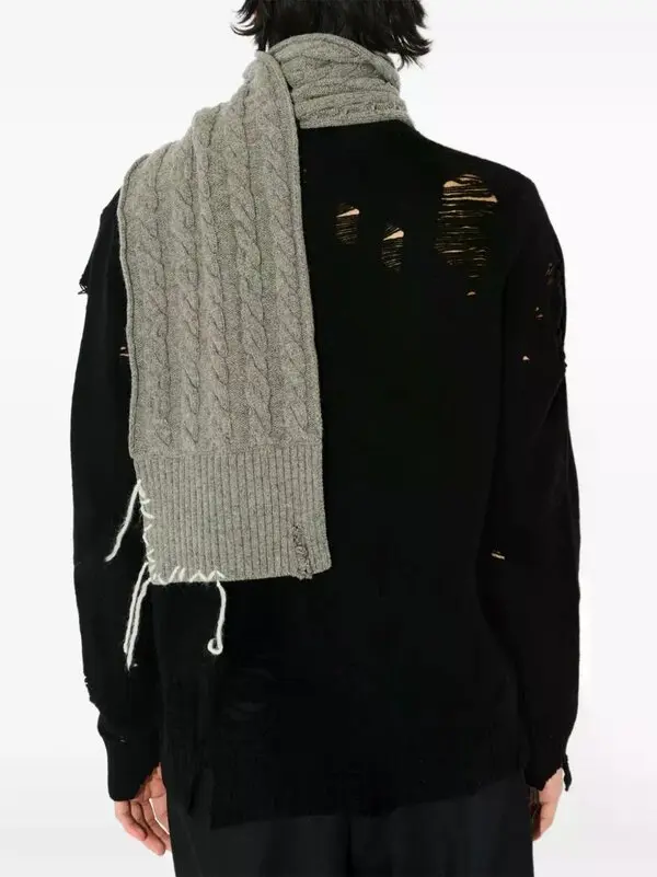 CHARLES JEFFREY Cable Knit Scarf