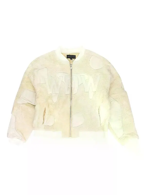 WHO DECIDES WAR BY EV BRAVADO Appliqué Bomber Jacket - Neutrals