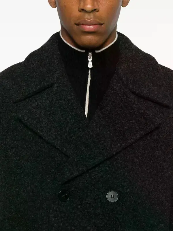 Harris Wharf London Double-breasted Wool Pea Coat