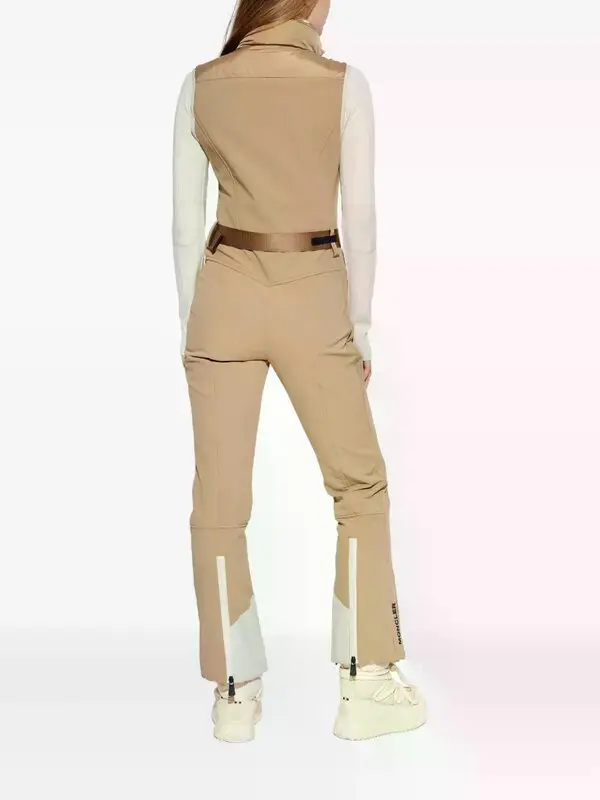 Moncler Belted Panelled Ski Suit - Neutrals