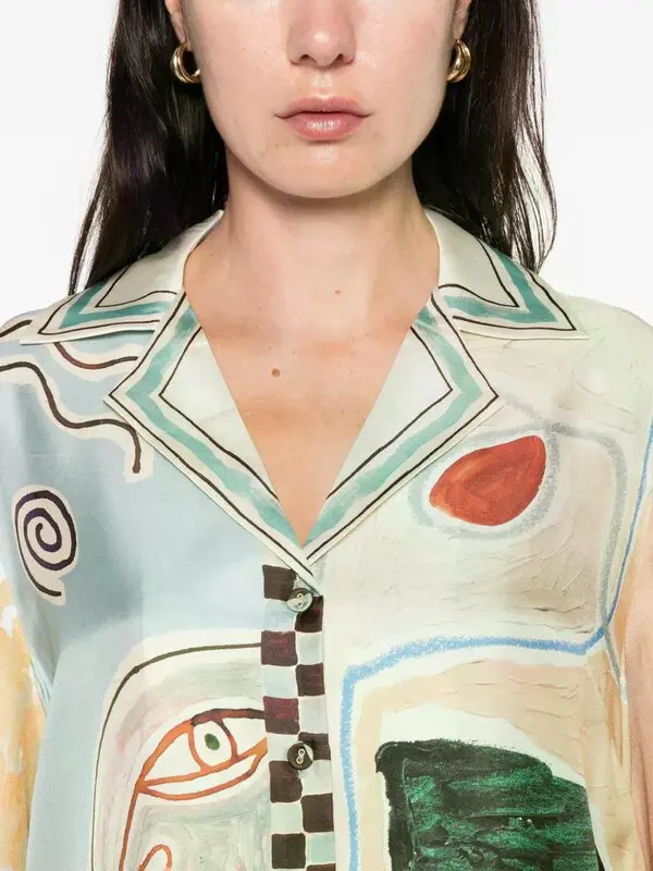 ALEMAIS Michelle Silk Shirt