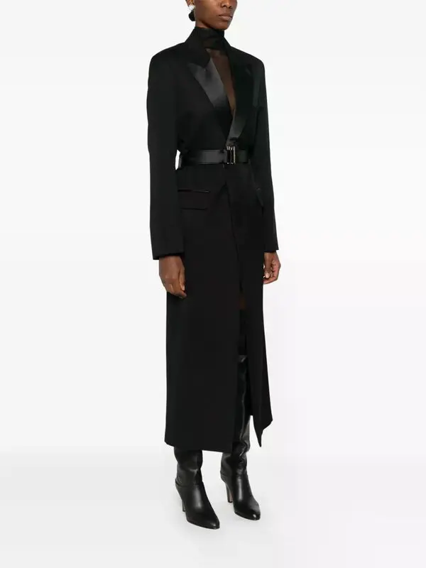 Victoria Beckham Shawl-lapel Slit Coat