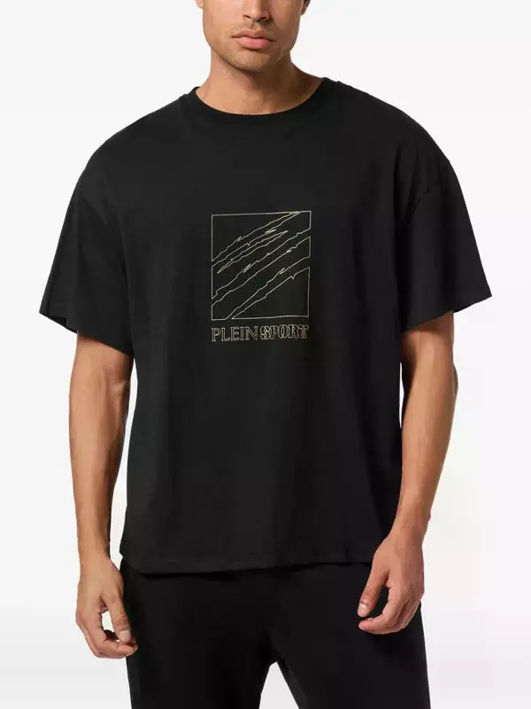 PLEIN SPORT Scratch-logo T-shirt