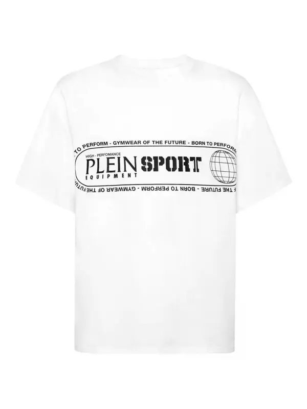 PLEIN SPORT Logo-print Round-neck T-shirt - White