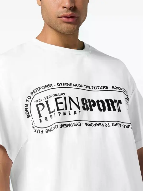 PLEIN SPORT Logo-print Round-neck T-shirt - White
