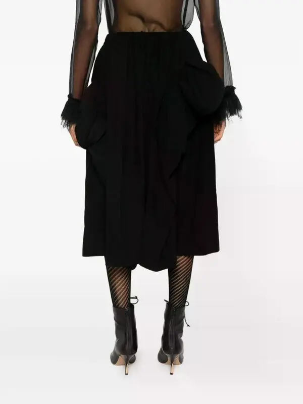 Comme Des Garçons Elasticated-waistband Midi Skirt