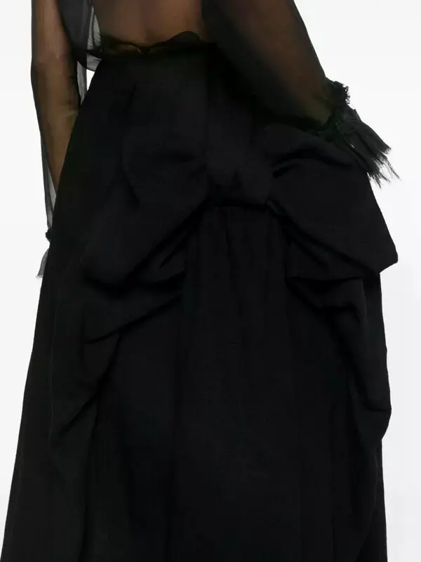 Comme Des Garçons Elasticated-waistband Midi Skirt