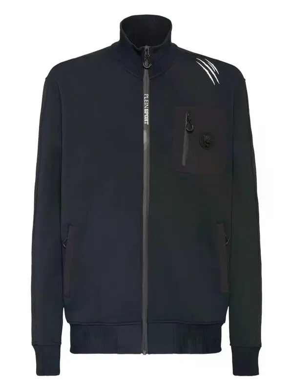 PLEIN SPORT Scratch-detail Zip-up Jacket