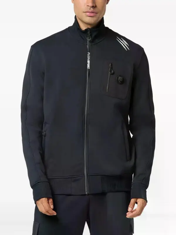 PLEIN SPORT Scratch-detail Zip-up Jacket