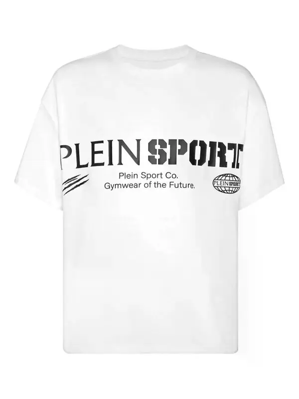 PLEIN SPORT Logo-print Round-neck T-shirt - White