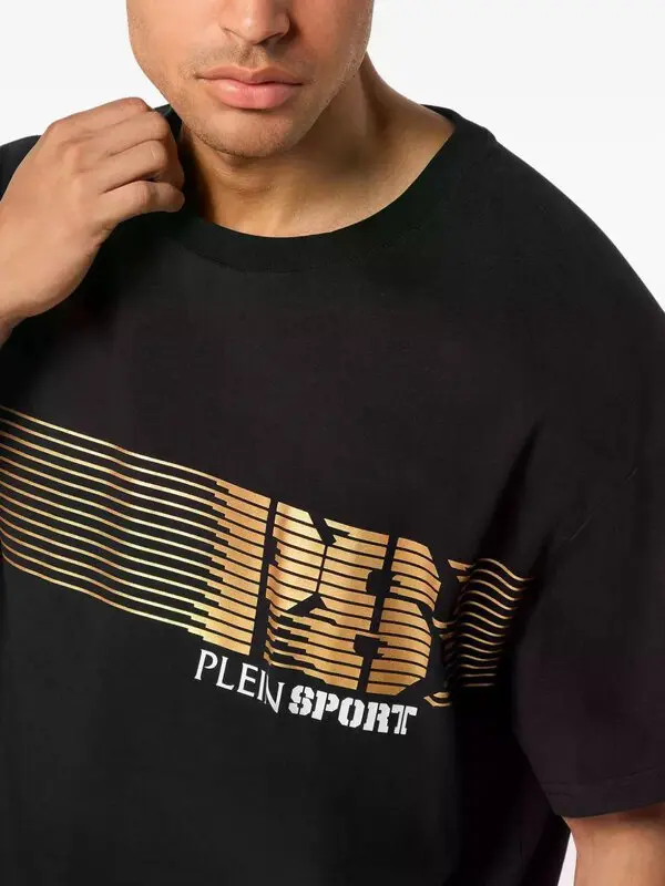 PLEIN SPORT Logo-stripe T-shirt