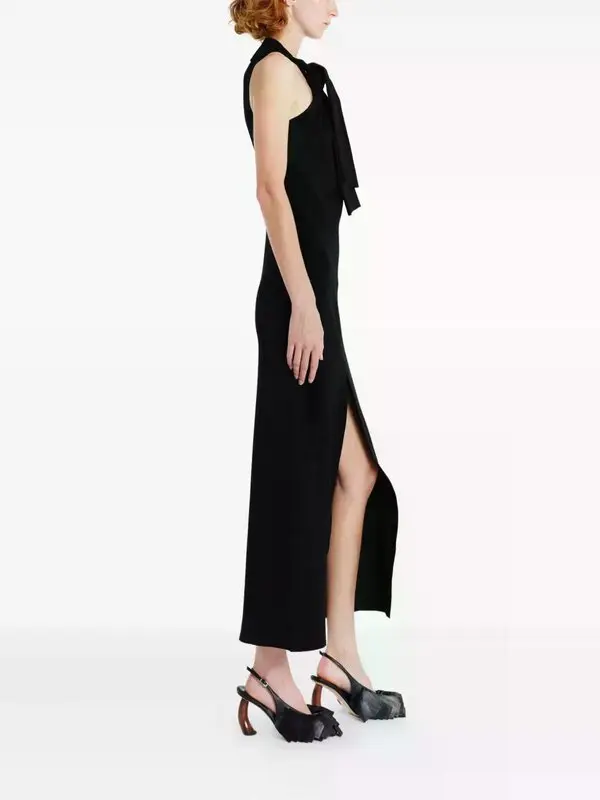 A.W.A.K.E. Mode Neck-tie Midi Dress