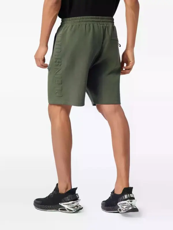 PLEIN SPORT Embossed-logo Track Shorts