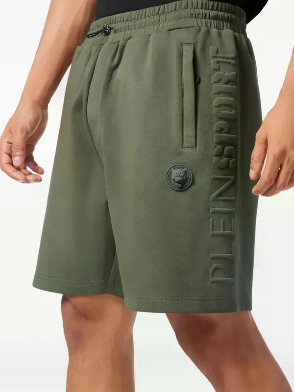 PLEIN SPORT Embossed-logo Track Shorts