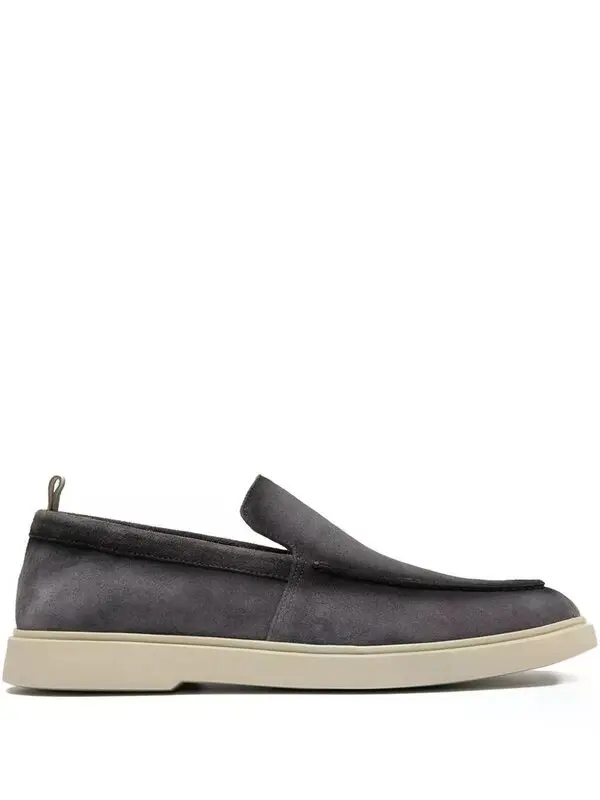 Officine Creative Bones Suede Loafers - Grey
