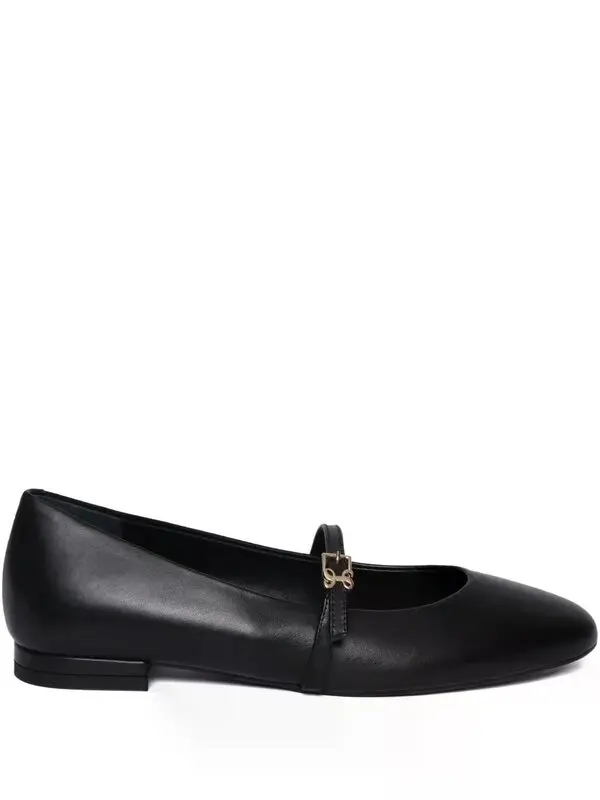 SERGIO LEVANTESI Ambra56 Strap Ballet Flats - Black