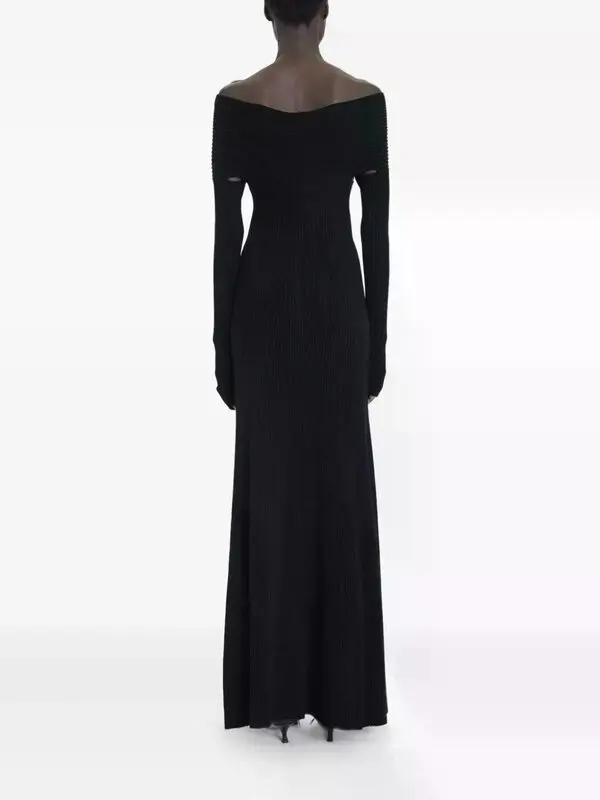 A.W.A.K.E. Mode Off-shoulder Maxi Dress - Black