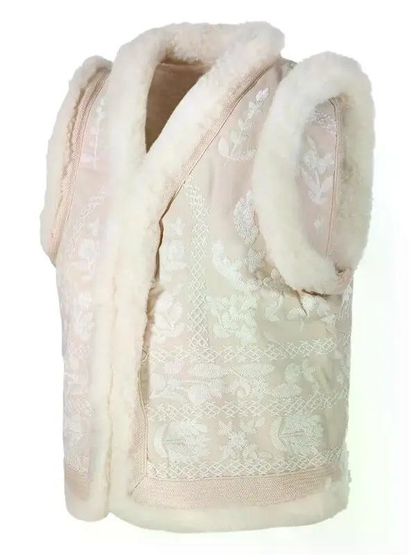 Antik Batik Embroidered Shearling Gilet
