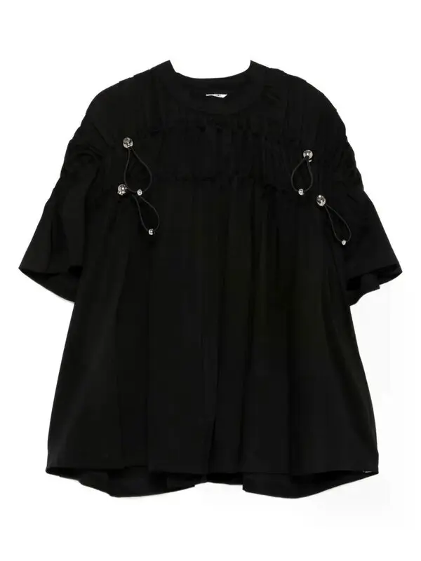 Noir Kei Ninomiya Embellished Gathered Blouse