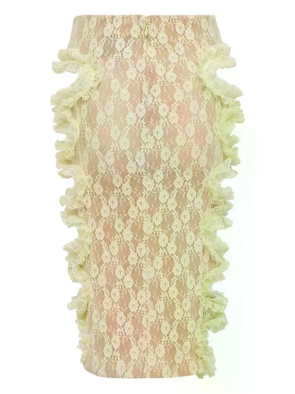 SELF-PORTRAIT Lace Cut-out Midi Skirt