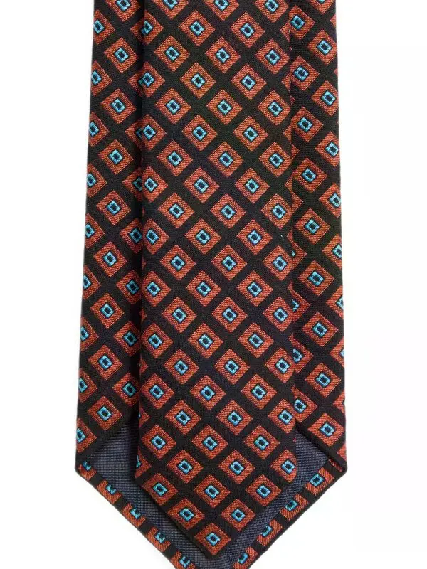 Valentino Garavani Cotton Jacquard Neck Tie - Black