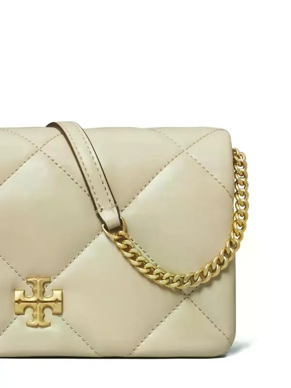Tory Burch Kira Diamond-quilted Leather Crossbody Bag - Neutrals