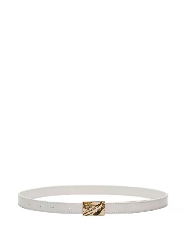 Loulou De Saison Orja Leather Belt - White
