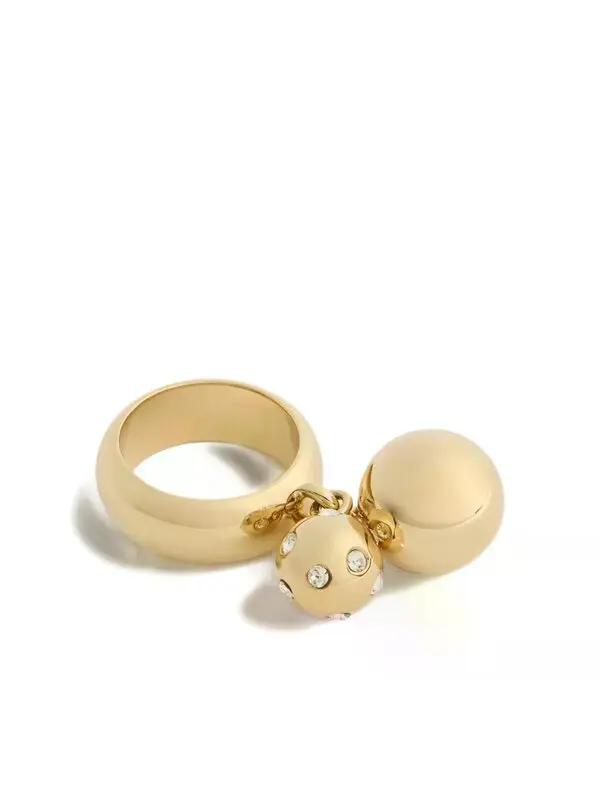 La DoubleJ Sphere Embellished Jingle Ring