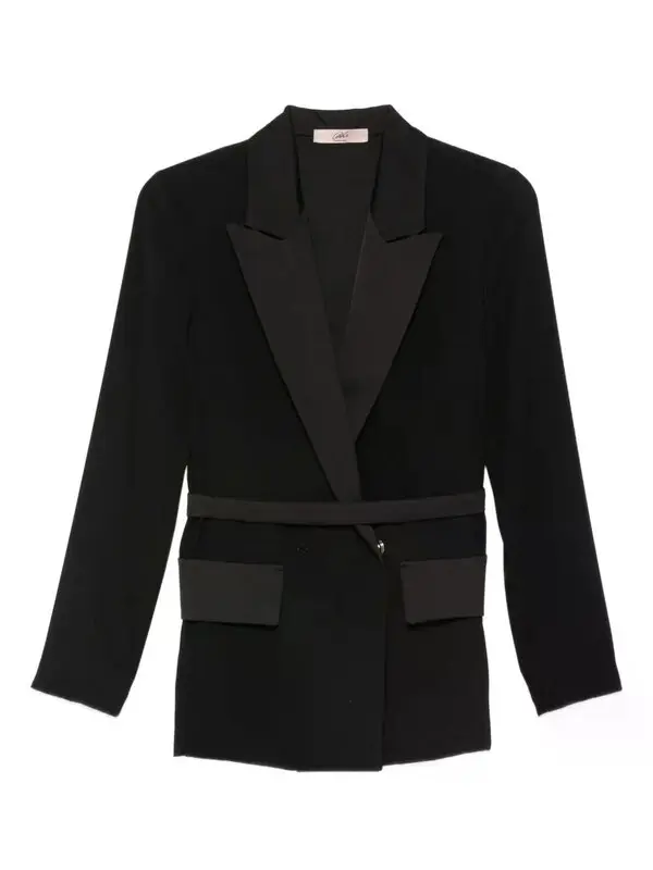 CARLA G. Notched-lapel Belted Jacket