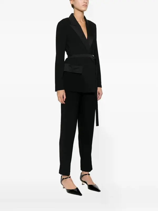 CARLA G. Notched-lapel Belted Jacket