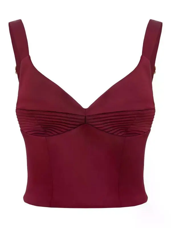 MURMUR Haze Ruched Strap Top - Red