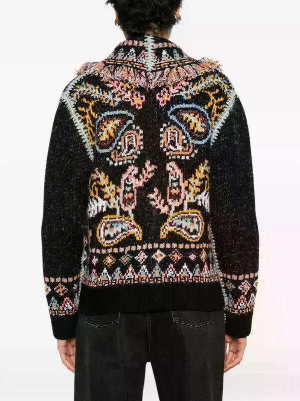 CECILIA PRADO Isadora Fringed Patterned Cardigan
