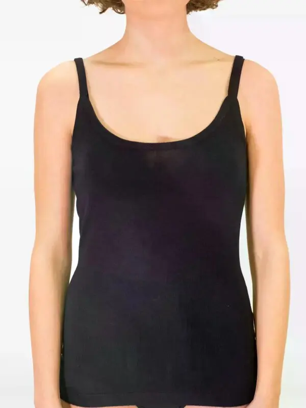 LA ROSE Strap Tank Top - Black